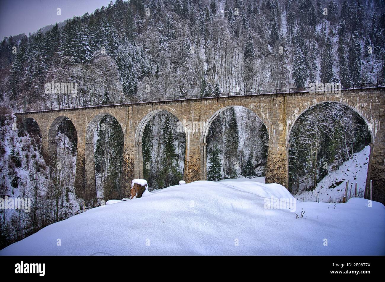 Ravennaschlucht Viaduct Winter Germany Stock Photo - Alamy
