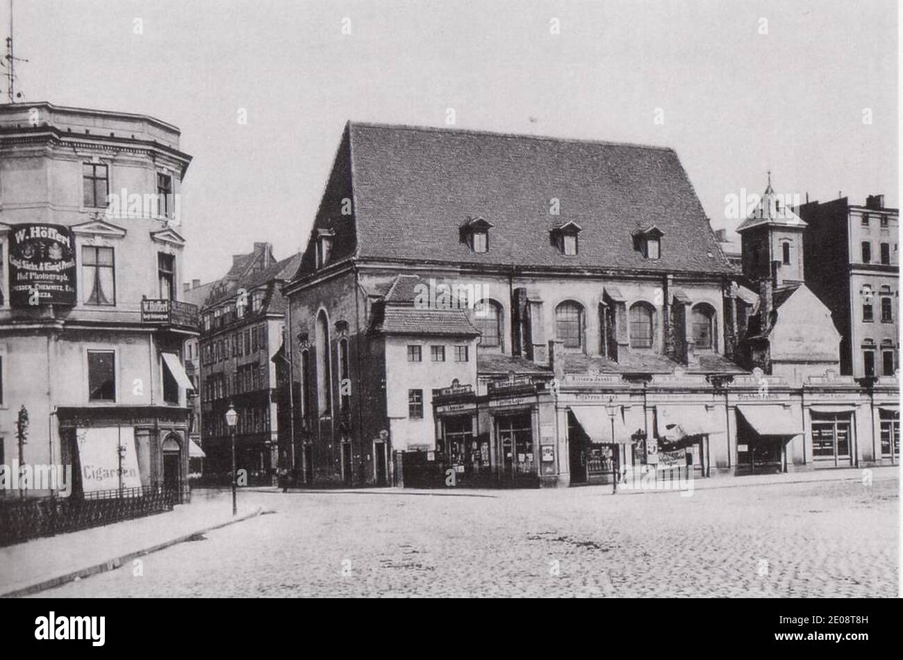 Leipzig Alte Peterskirche 1880 Süd Stock Photo - Alamy