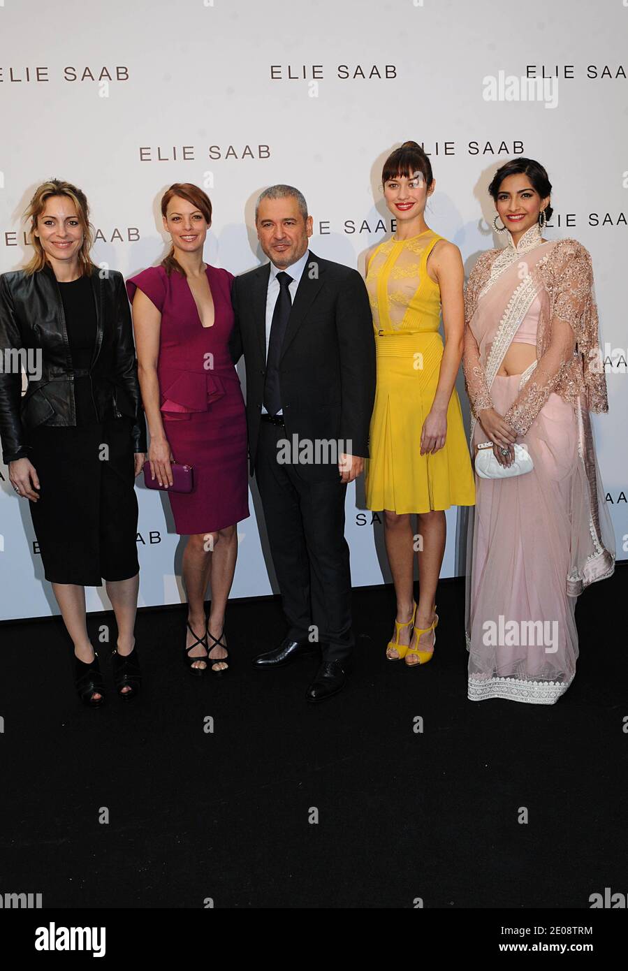 Audrey Dana, Elie Saab, Olga kurylenko attending Elie Saab Spring ...