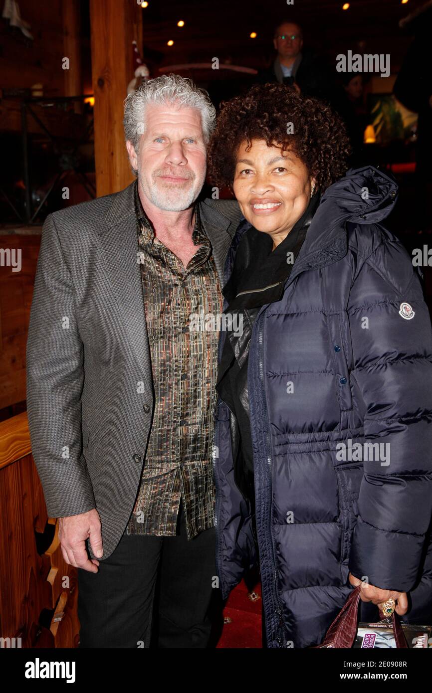 Ron Perlman and his wife posing at diner Syfy during the 19th Gerardmer ...
