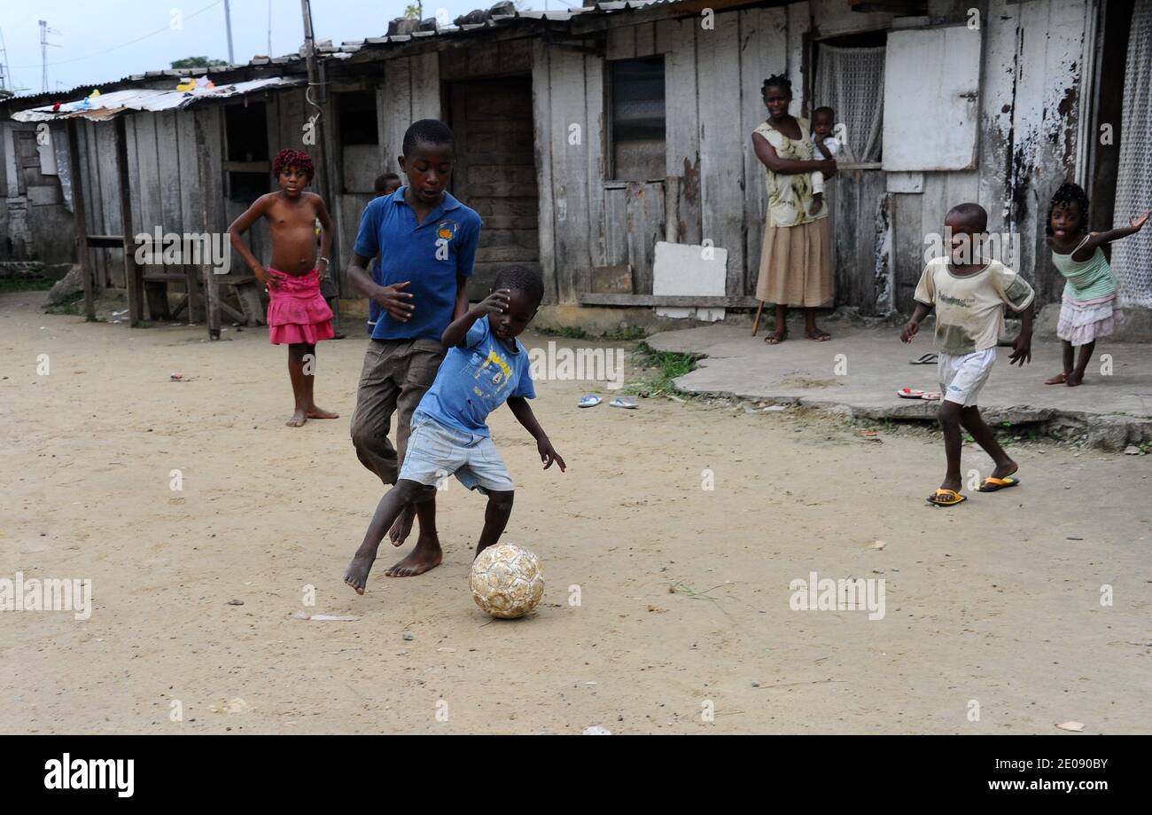 Illustration of children street soccer during the African Cup of ...