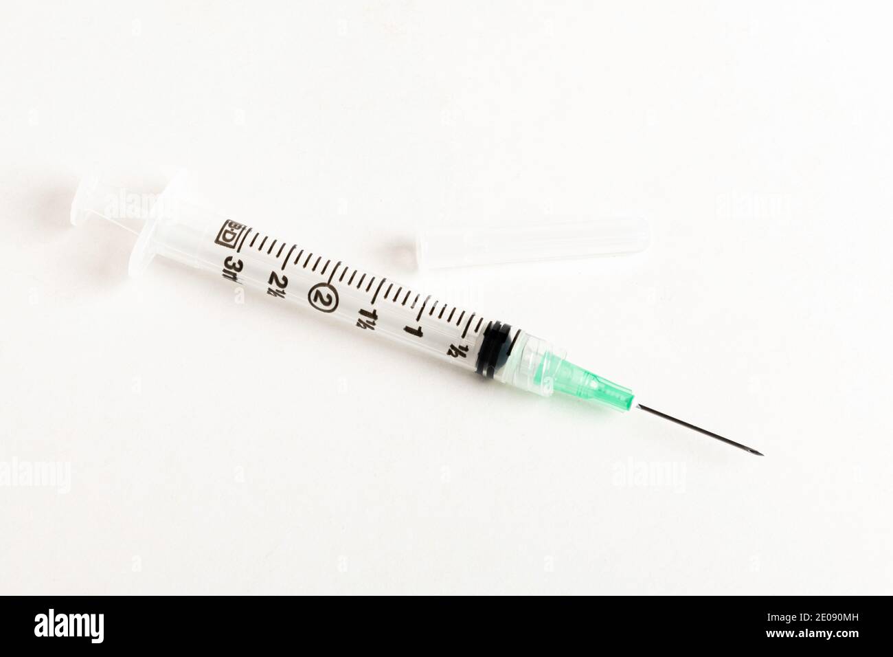 A close-up shot with selective focus of a hygienic single-use plastic ...