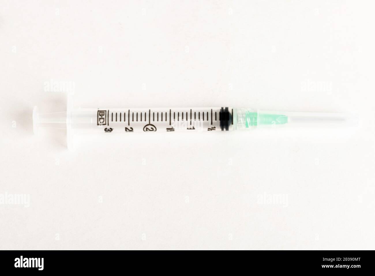 A close-up shot with selective focus of a hygienic single-use plastic ...