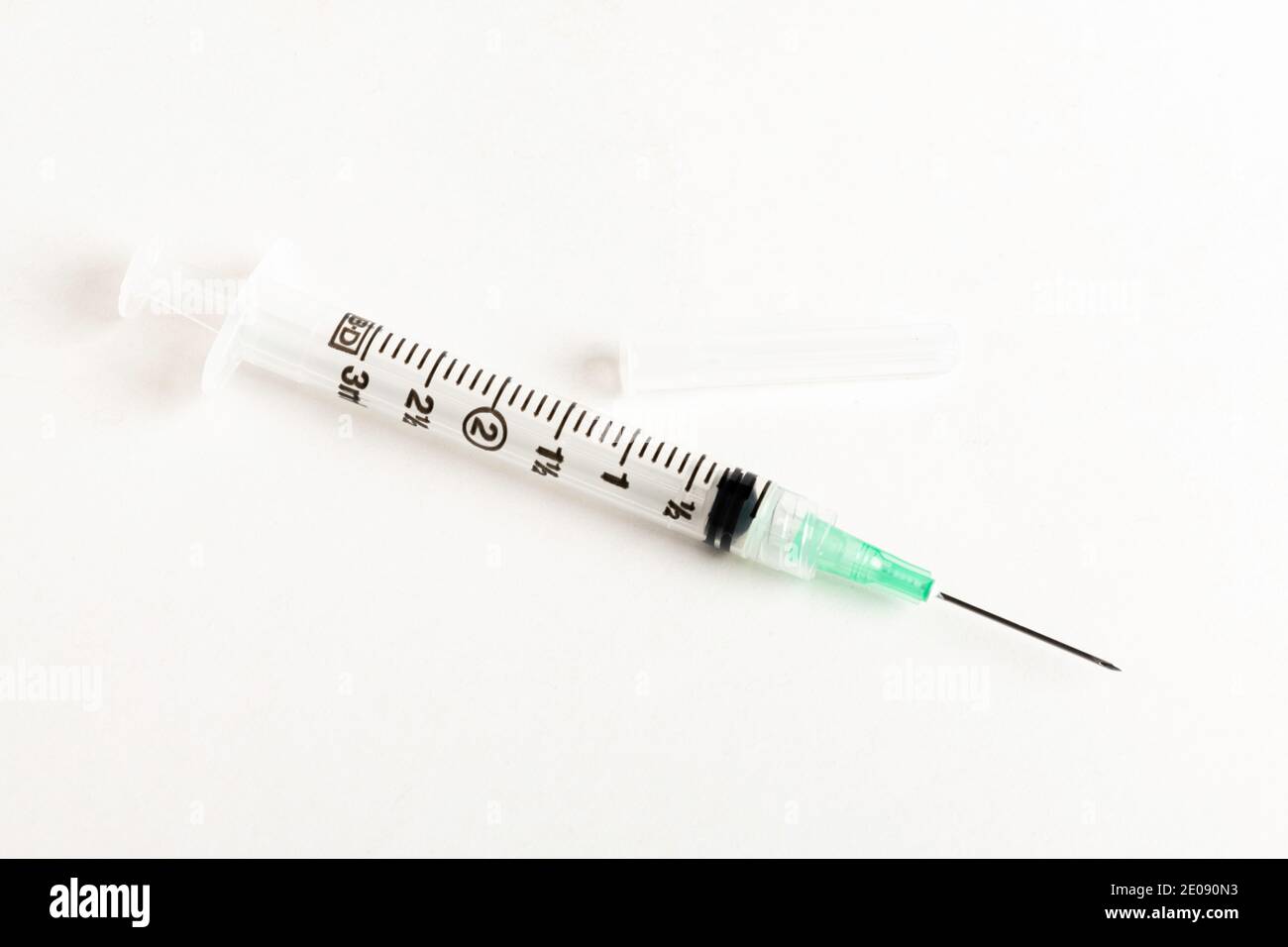 A close-up shot with selective focus of a hygienic single-use plastic ...