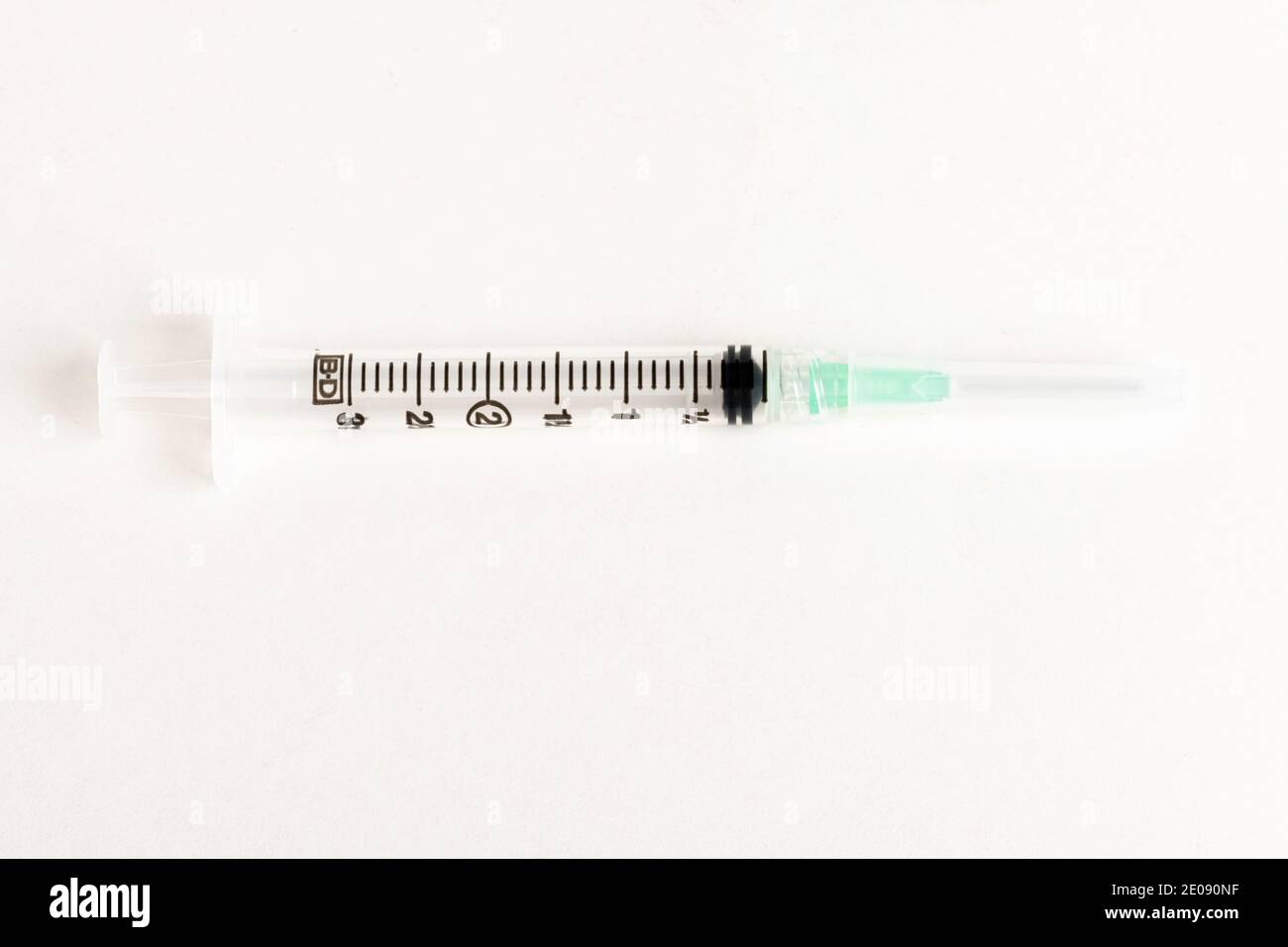 A close-up shot with selective focus of a hygienic single-use plastic ...