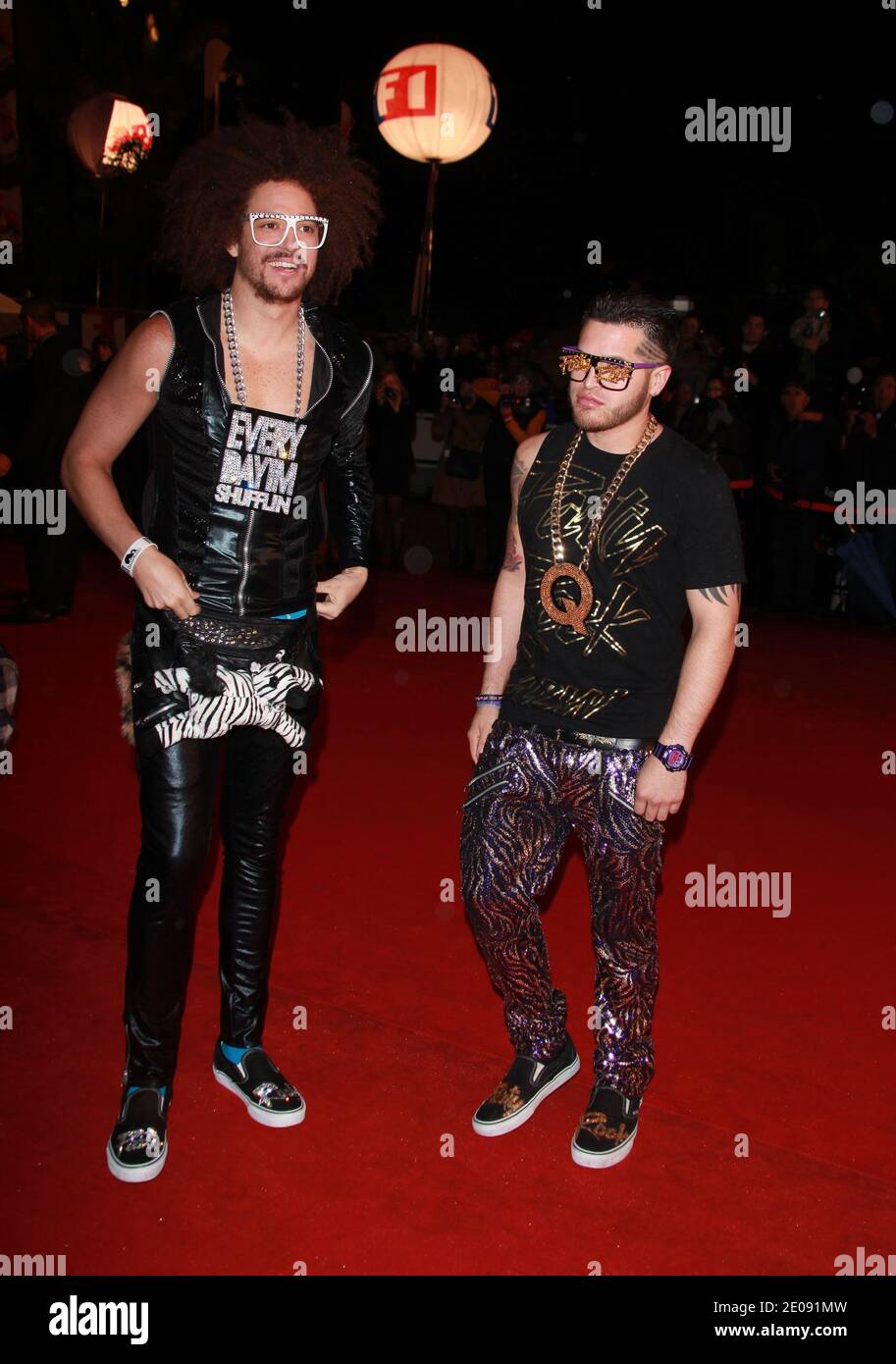 LMFAO arriving to the 13th NRJ Music Awards ceremony held at the Palais ...