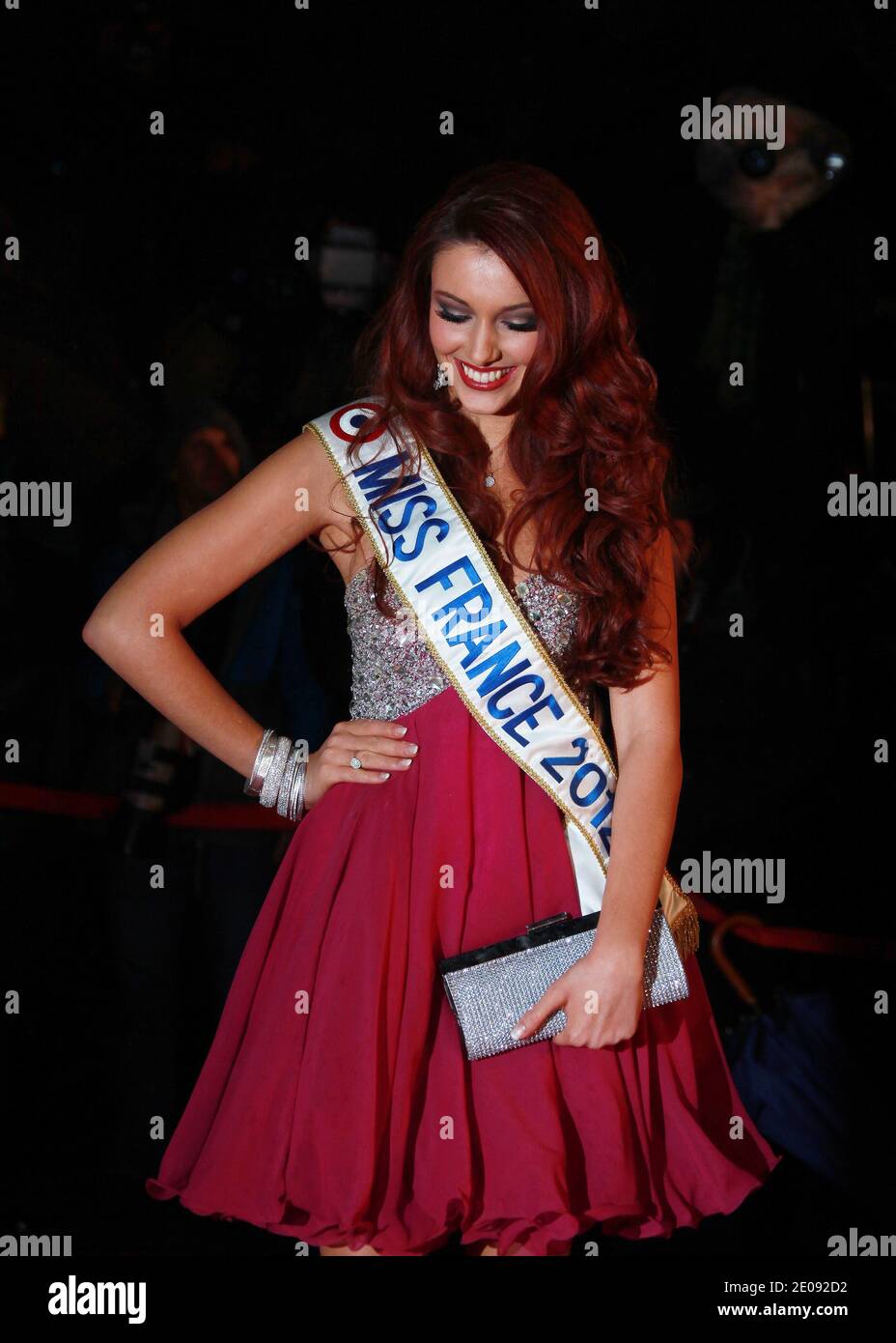 Delphine Wespiser (Miss France 2012) arriving to the 13th NRJ Music ...