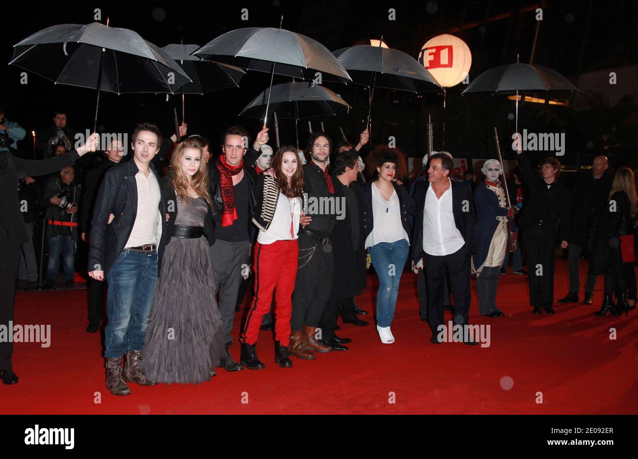Cast members of '1789 Les amants de Bastille' arriving to the 13th NRJ ...
