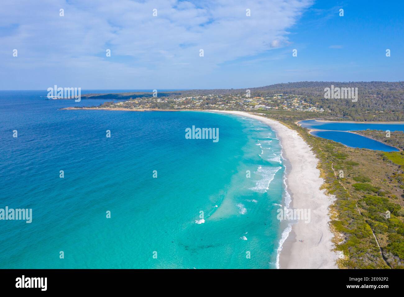 Aerial view of Binalong bay in Tasmania, Australia Stock Photo - Alamy