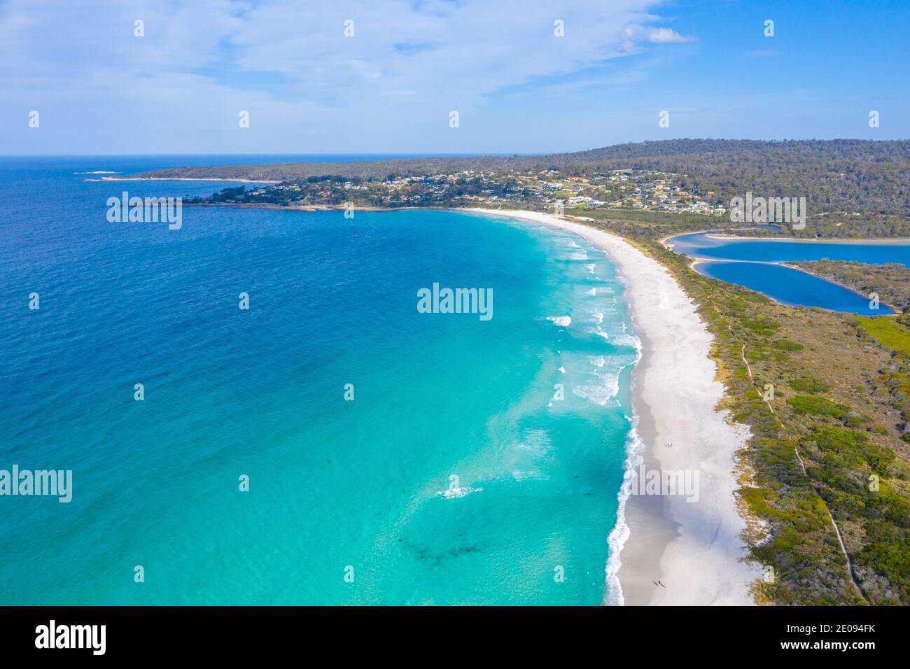 Aerial view of Binalong bay in Tasmania, Australia Stock Photo - Alamy