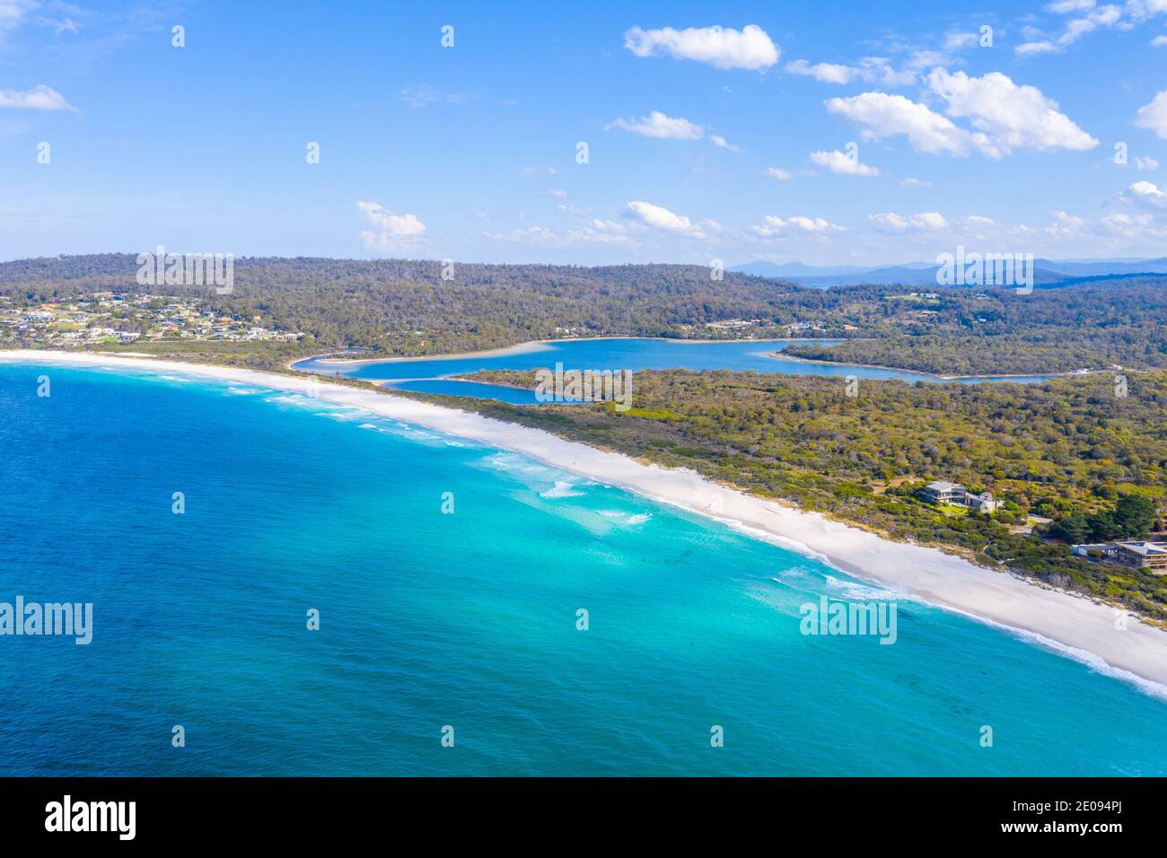Aerial view of Binalong bay in Tasmania, Australia Stock Photo - Alamy