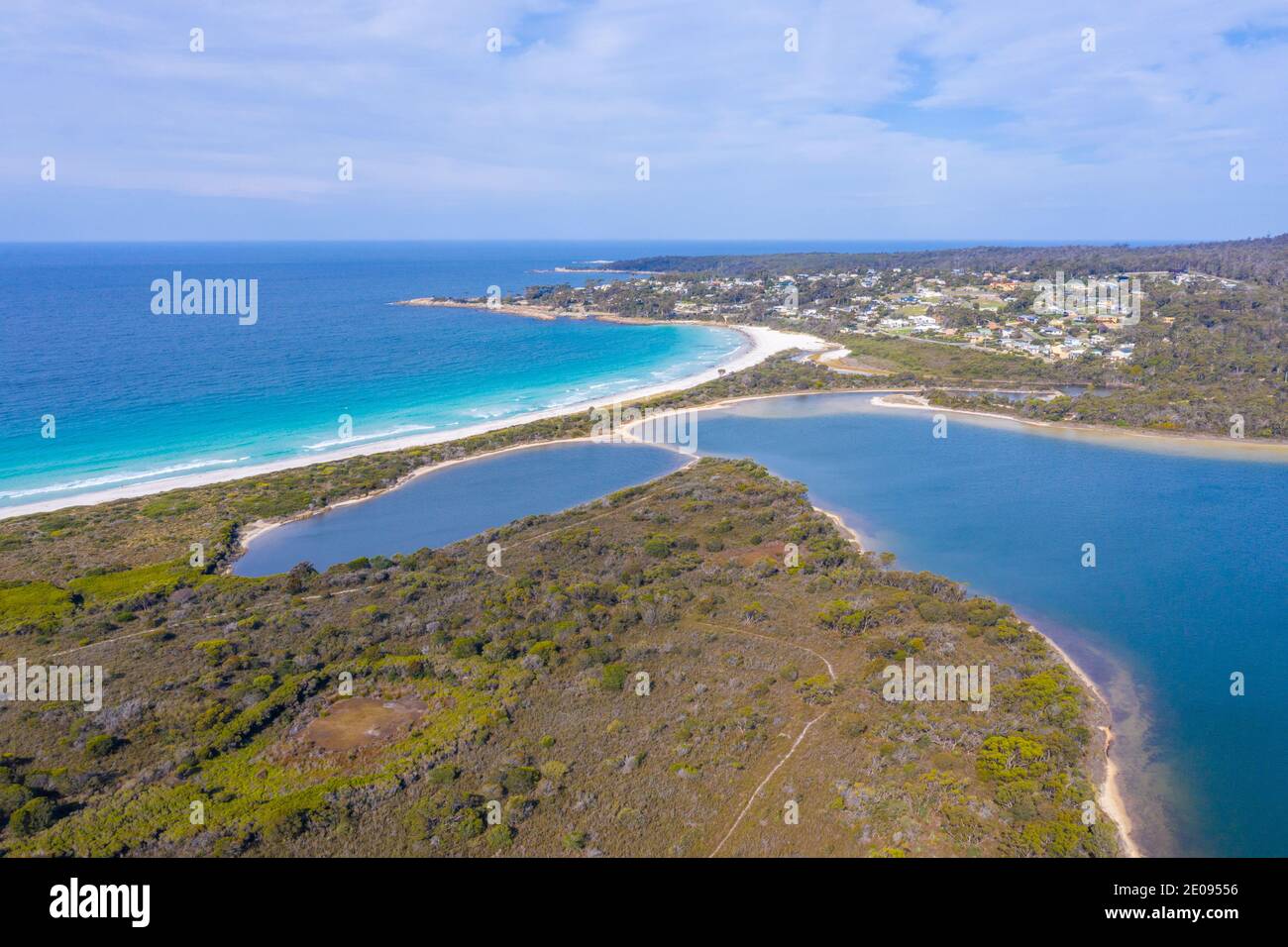 Aerial view of Binalong bay in Tasmania, Australia Stock Photo - Alamy