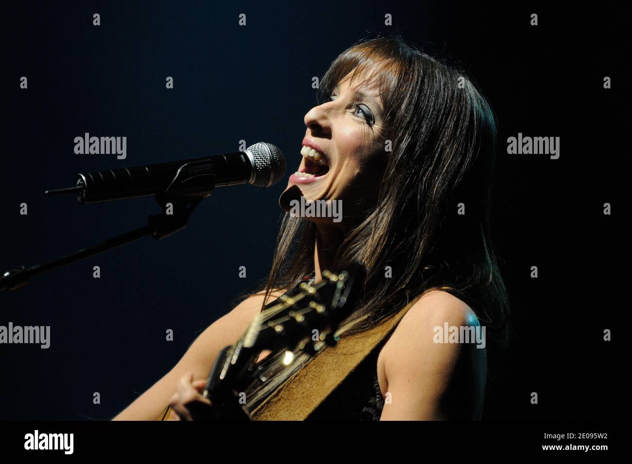 French Canadian singer Linda lemay performs live at l'Olympia concert ...