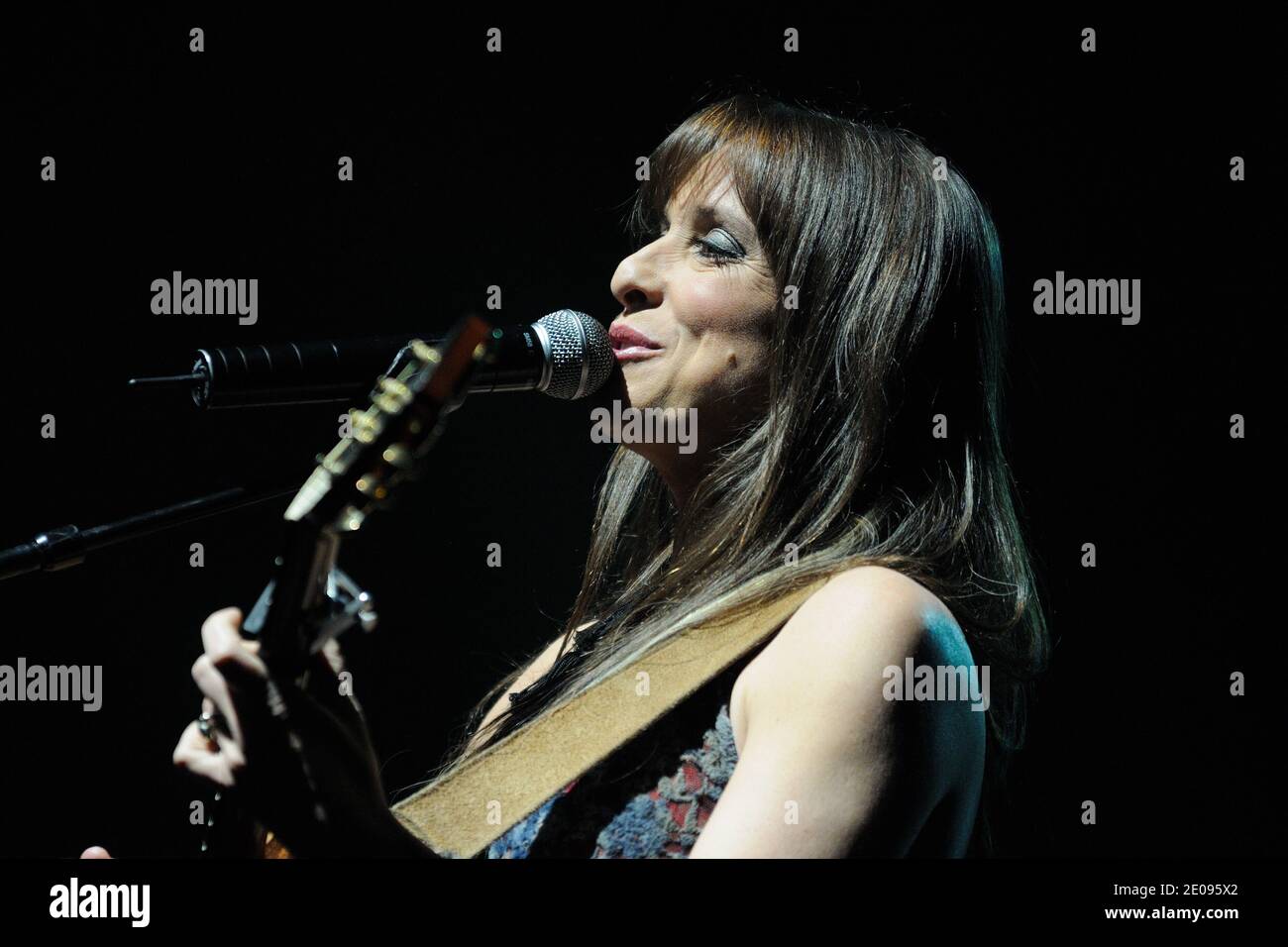 French Canadian singer Linda lemay performs live at l'Olympia concert ...