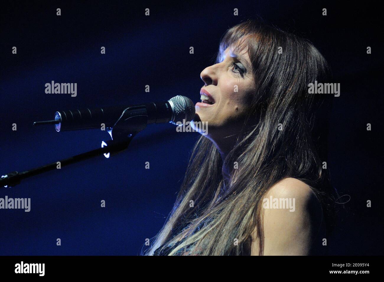 French Canadian singer Linda lemay performs live at l'Olympia concert ...