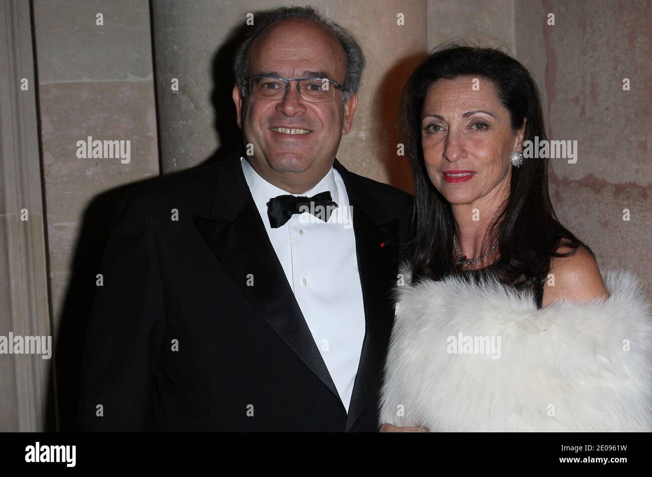 Professor David Khayat and his wife attending the charity gala dinner ...