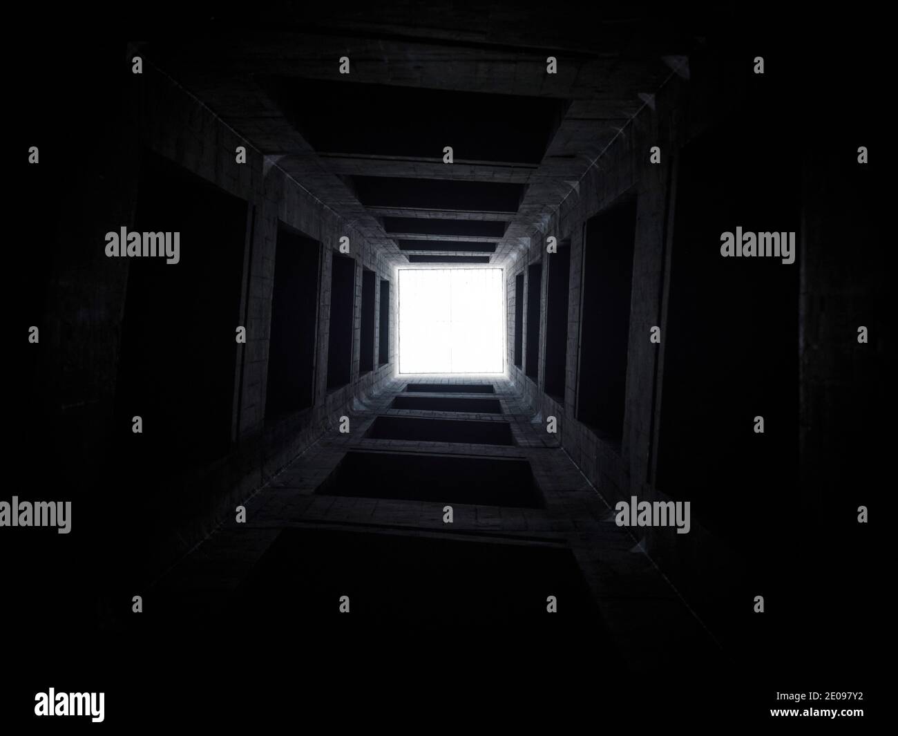 Inside abandoned factory looking up hi-res stock photography and images ...