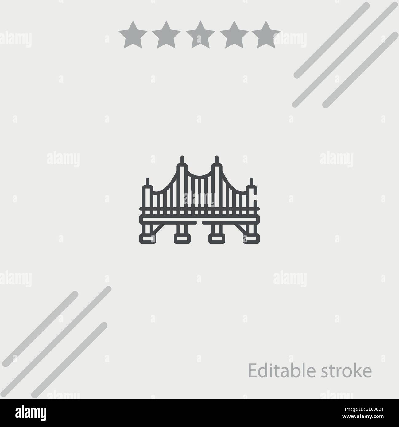 bridge vector icon modern simple vector illustration Stock Vector Image ...