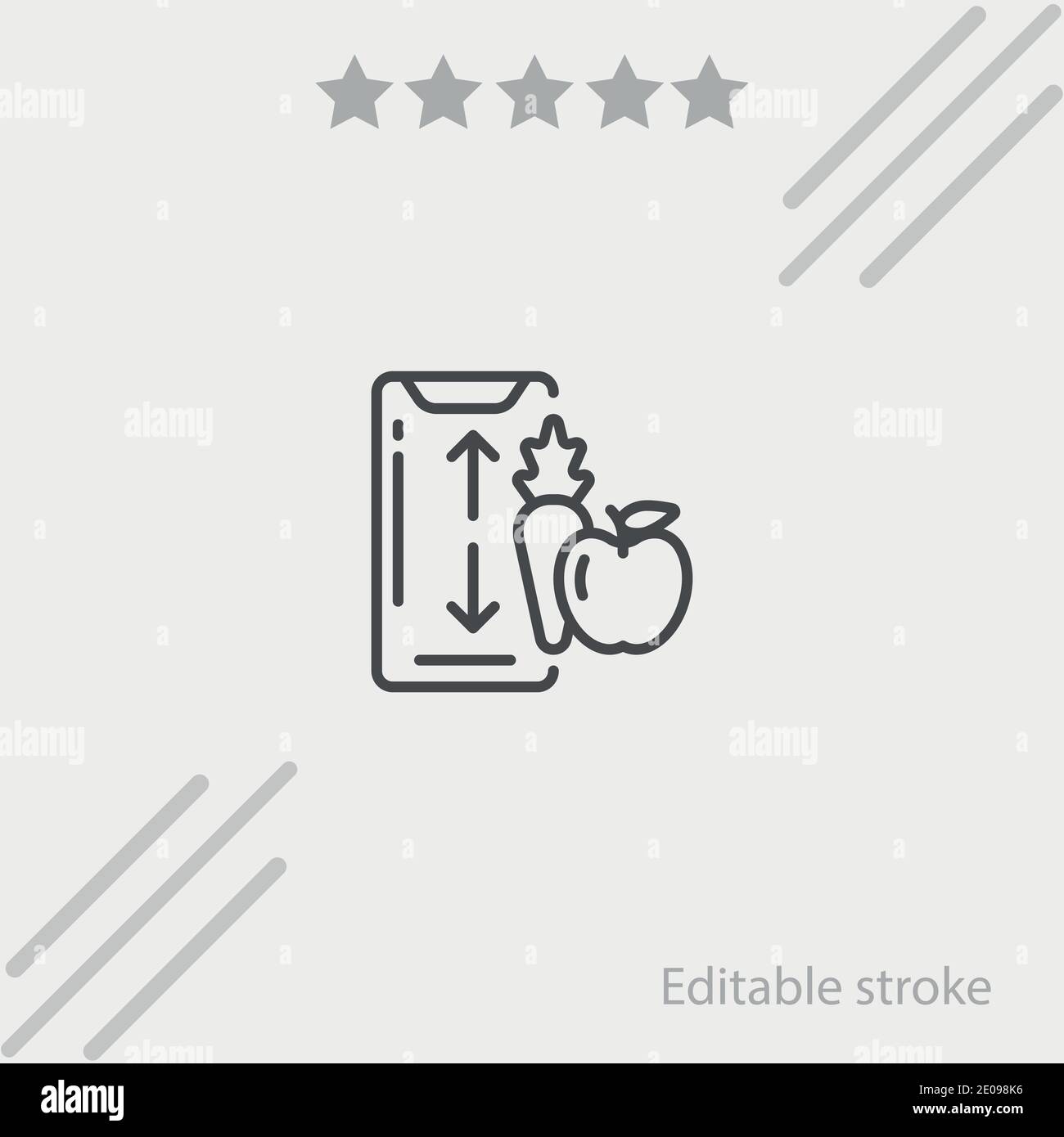 food app vector icon modern simple vector illustration Stock Vector ...