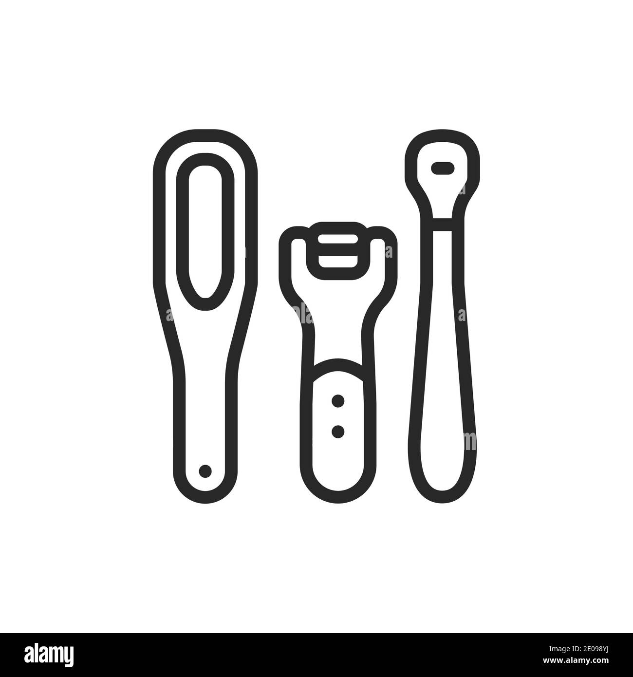 Pedicure instruments color line icon. Isolated vector element Stock ...