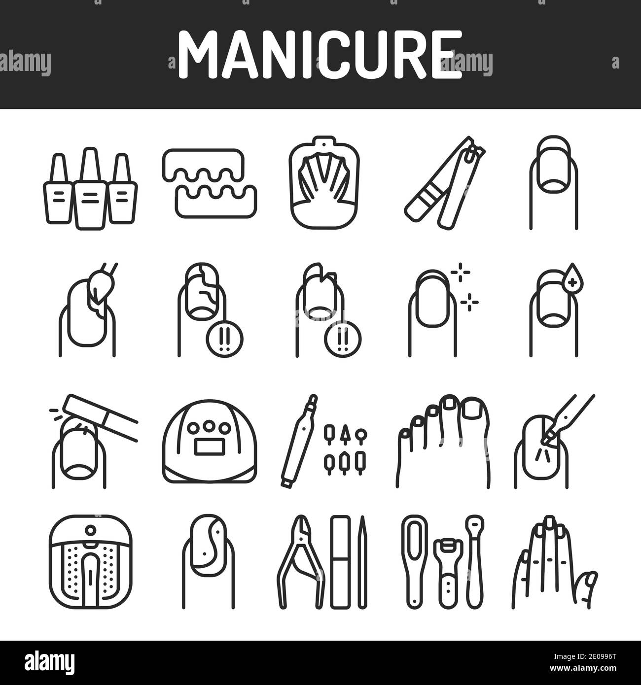 Professional beauty icons Black and White Stock Photos & Images - Alamy