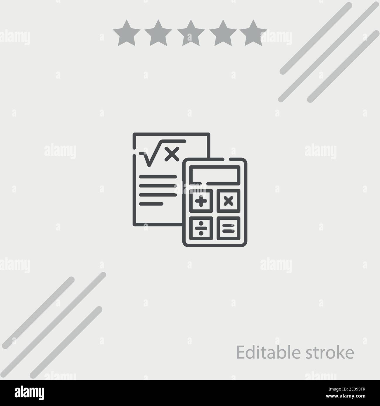 mathematics vector icon modern simple vector illustration Stock Vector ...