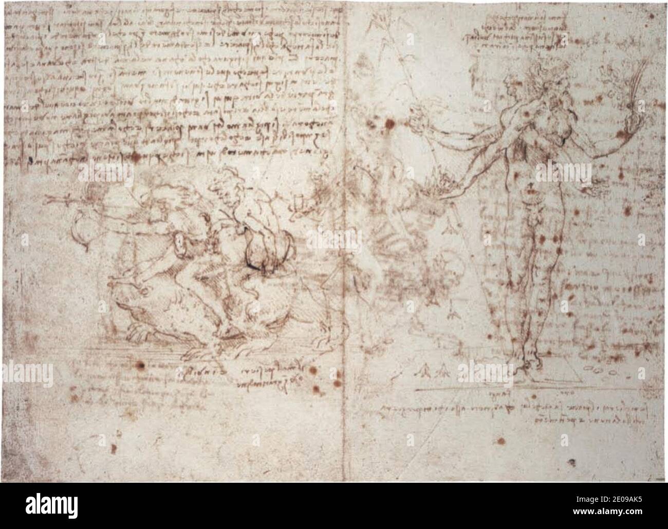 Leonardo da Vinci - Master Draftsman, Cat. 54v Stock Photo - Alamy