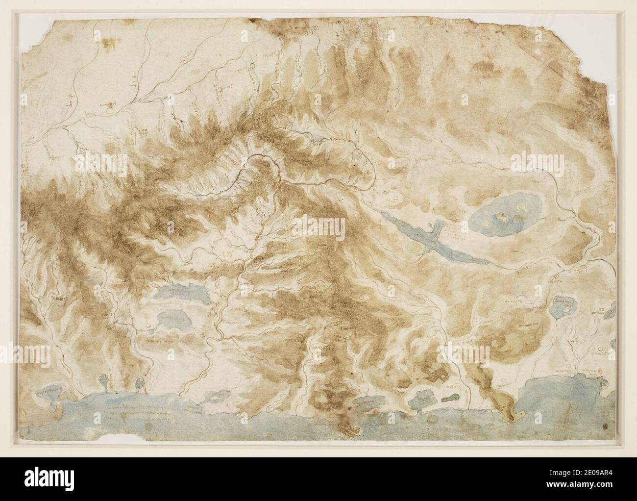 Leonardo da Vinci - The rivers and mountains of central Italy c.1502-4 ...