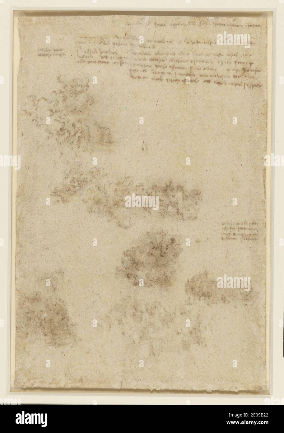 Leonardo da Vinci - v, Apocalyptic scenes, with notes c.1517-18 Stock ...