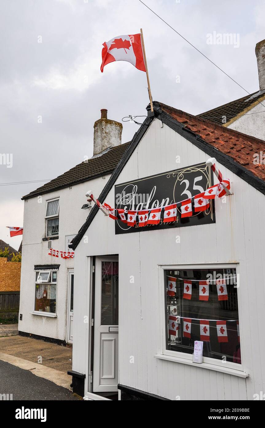 Community of the village of Coningsby, Lincolnshire, UK, close to RAF ...