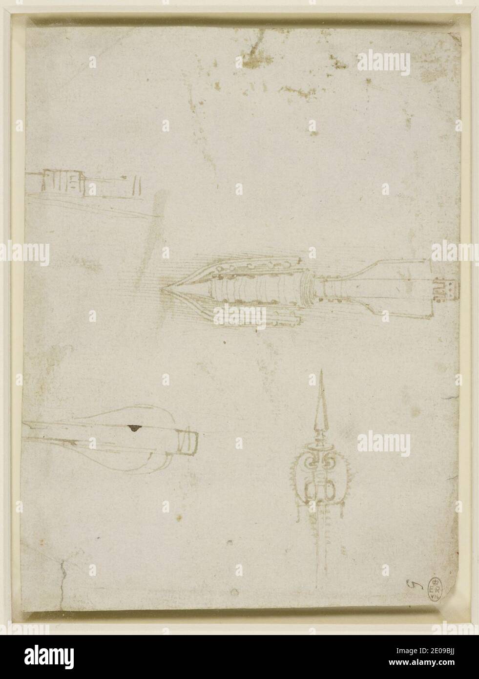 Leonardo da Vinci - Designs for weapons c.1485 Stock Photo - Alamy
