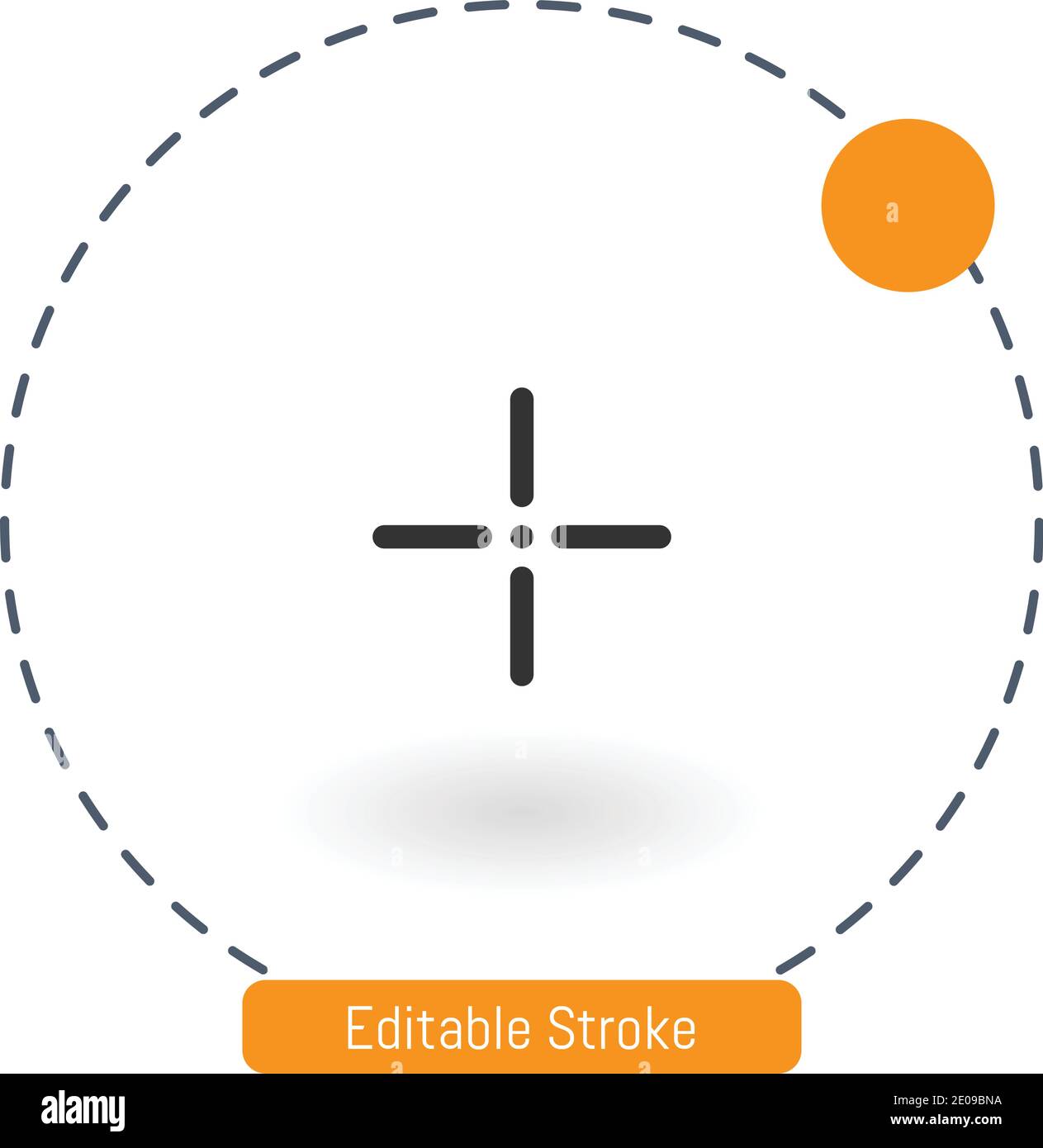 crosshair vector icon editable stroke outline icons for web and mobile ...
