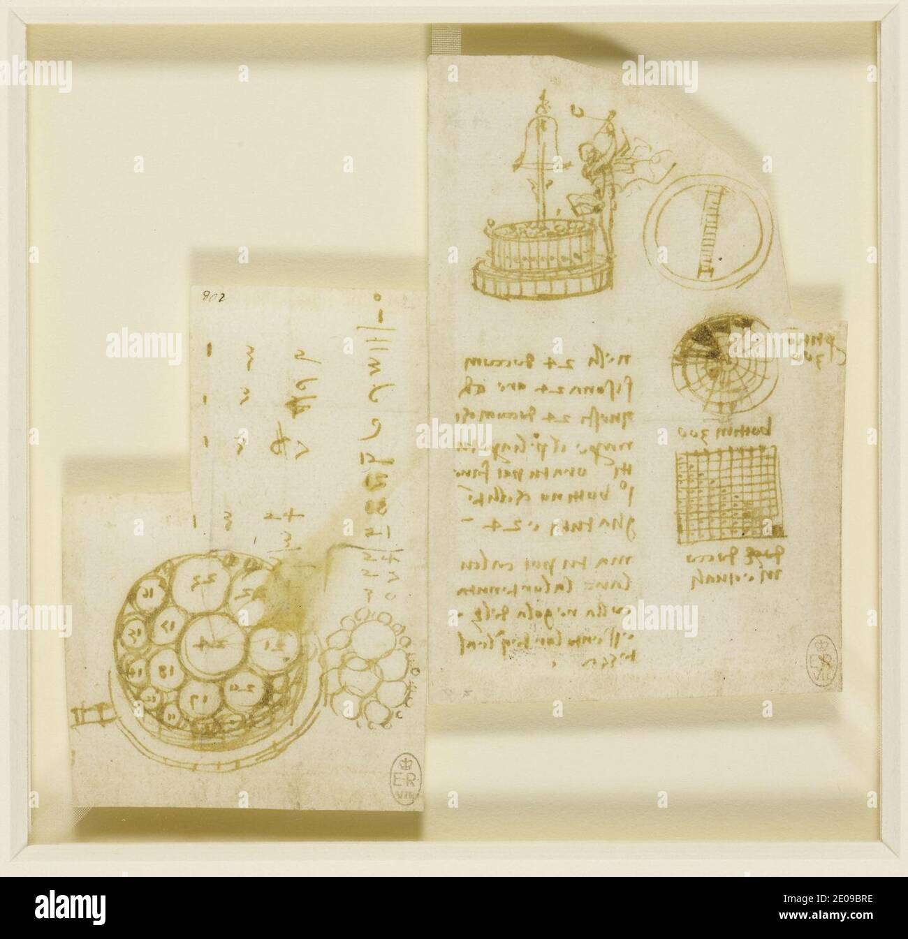 Leonardo da Vinci - Designs for a water-clock c.1508-10 Stock Photo - Alamy