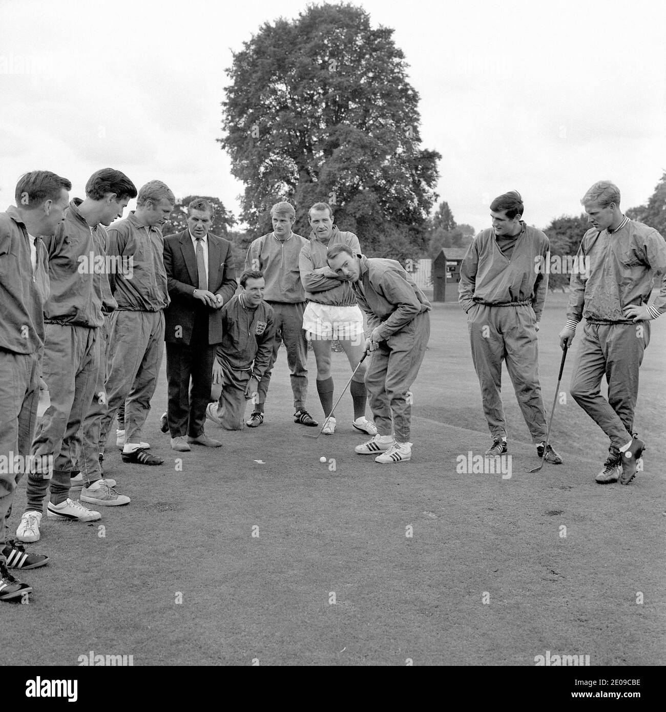 File photo dated 29/07/66 of Jimmy Greaves (third right) lining up a ...