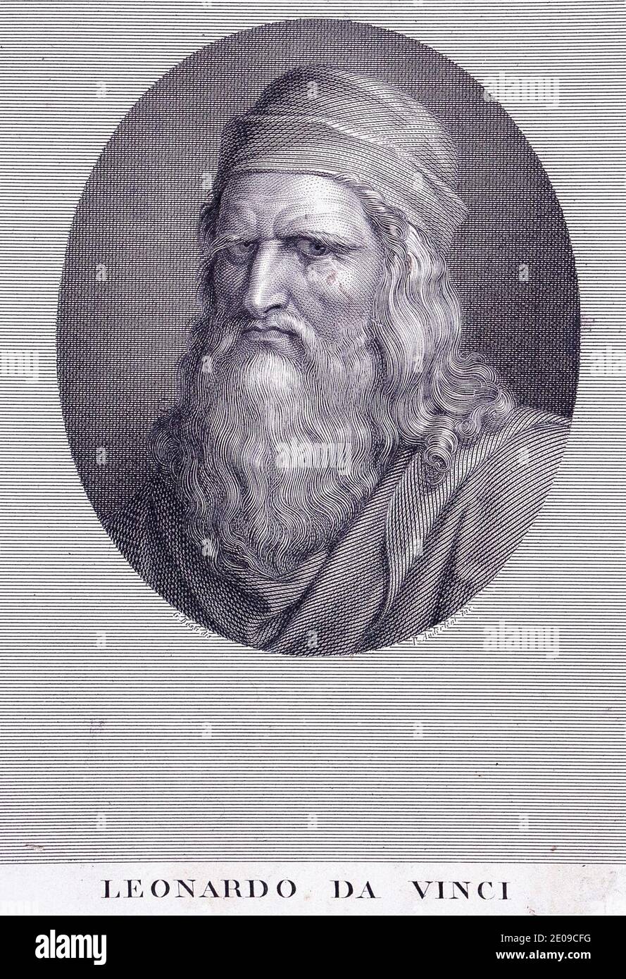 Leonardo da Vinci bulino Stock Photo - Alamy