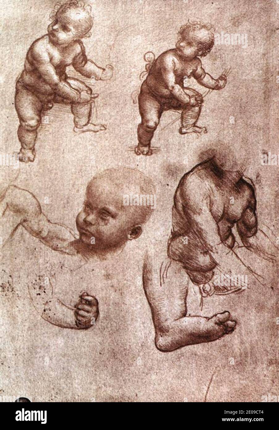 Leonardo da vinci, Study of a child Stock Photo - Alamy