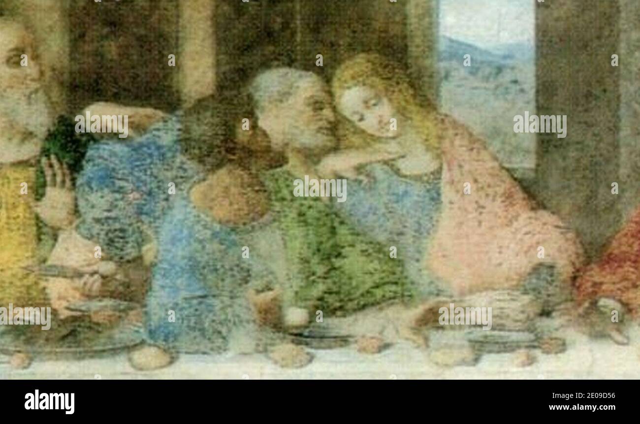 Leonardo-The Last Supper (1495-1498)-detail Stock Photo - Alamy