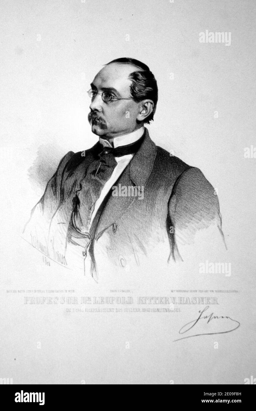 Leopold von Hasner Litho Stock Photo - Alamy