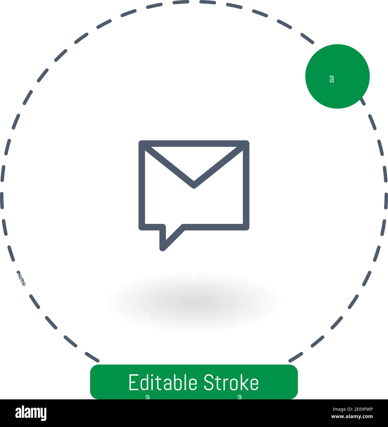 private message vector icon editable stroke outline icons for web and ...