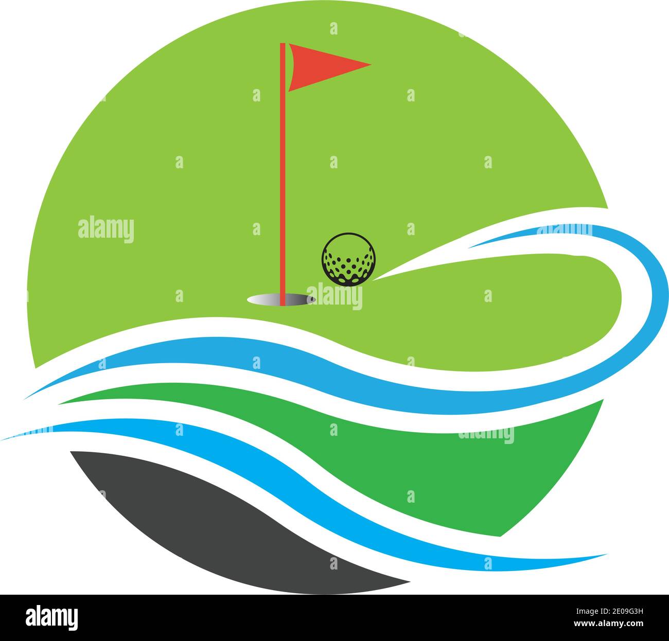 Golf Sport Logo Design Template, vector Illustration Stock Vector Image ...