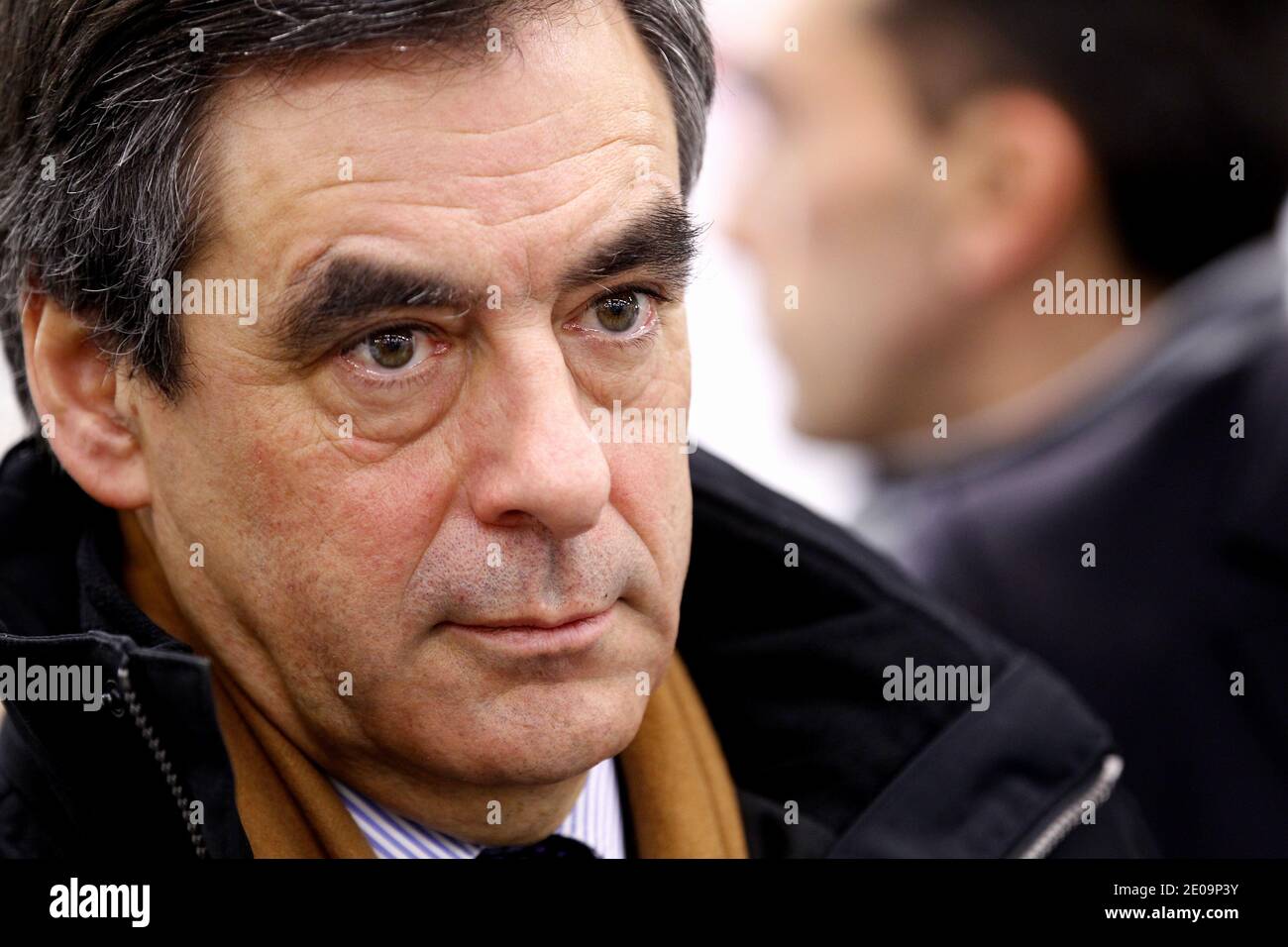 French Prime Minister Francois Fillon visits the SAFT factory (battery ...