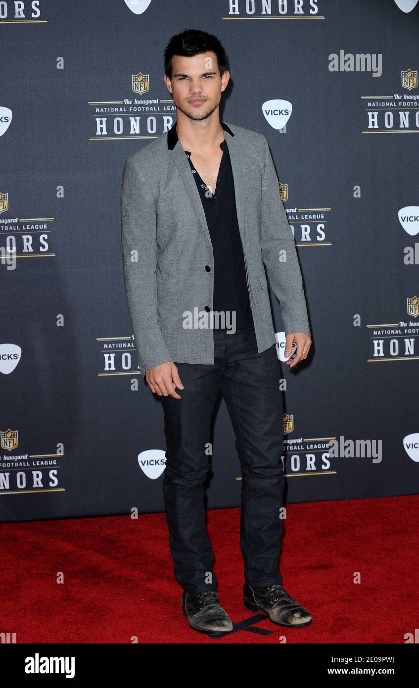 Taylor Lautner attends the inaugural NFL Honors held at the Murat Theatre in Indianapolis ...