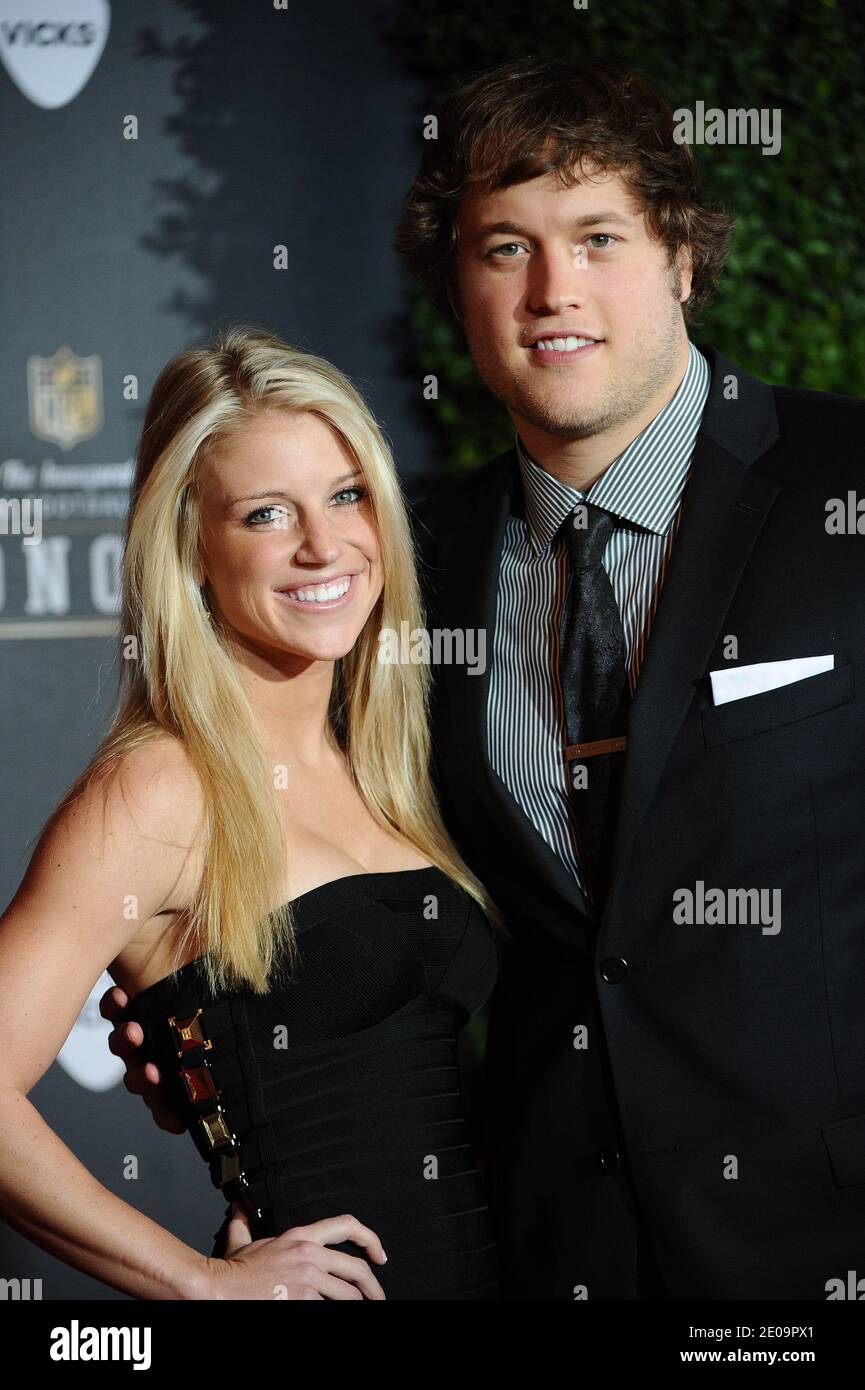 Matthew Stafford attends the inaugural NFL Honors held at the Murat Theatre in Indianapolis ...