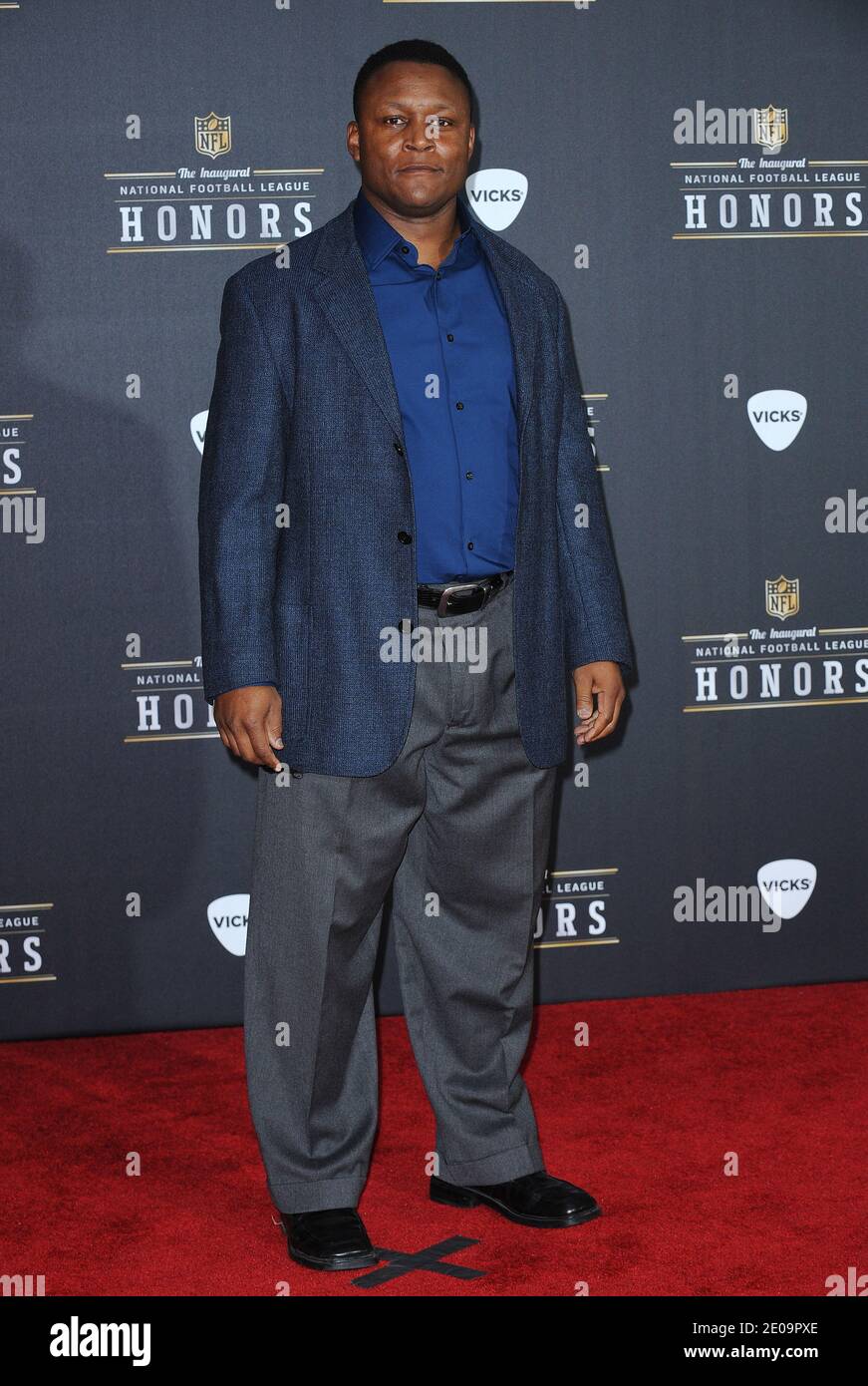 Barry Sanders attends the inaugural NFL Honors held at the Murat Theatre in Indianapolis ...
