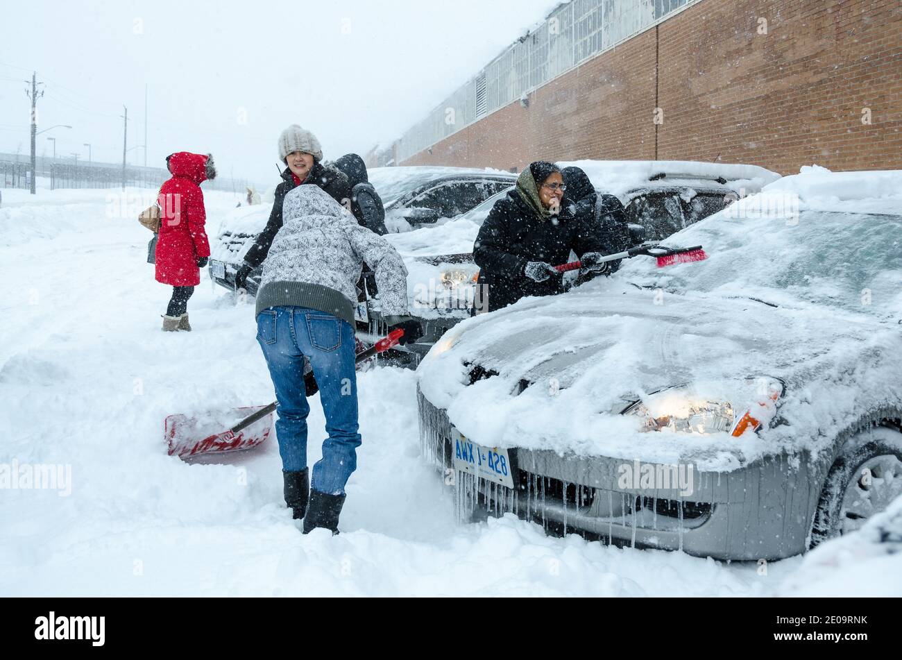 Toronto snowstorm in Winter season, Canada Stock Photo - Alamy