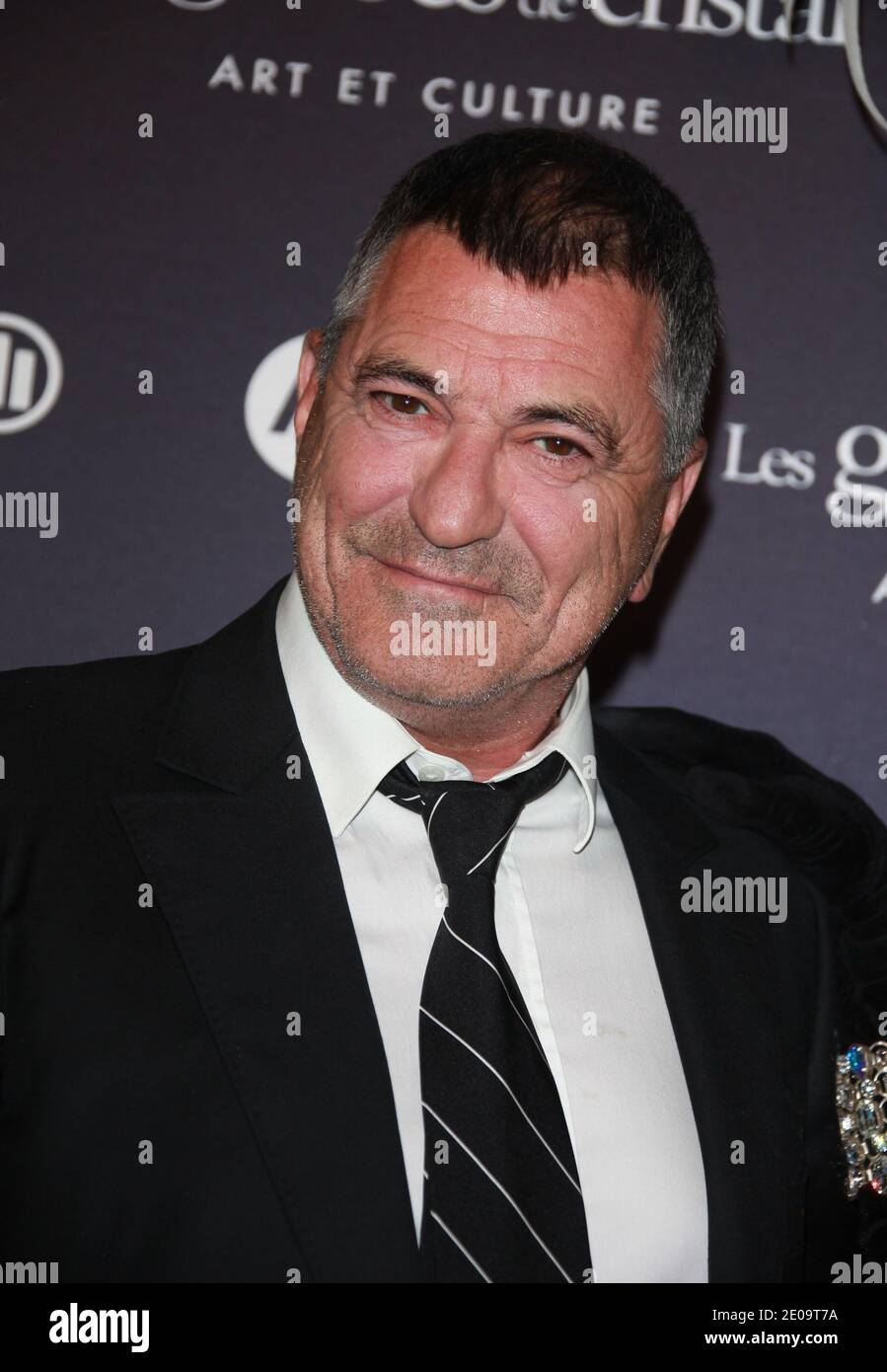 Jean-Marie Bigard posing in the press room at the 7th 'Globes de ...