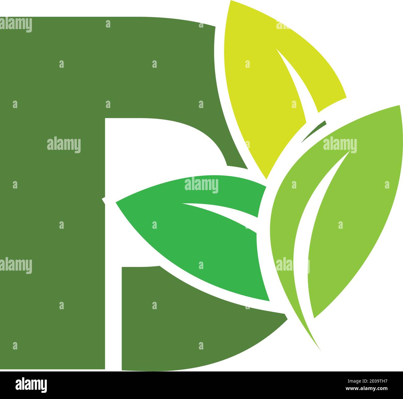 Letter d botanical logo Cut Out Stock Images & Pictures - Alamy