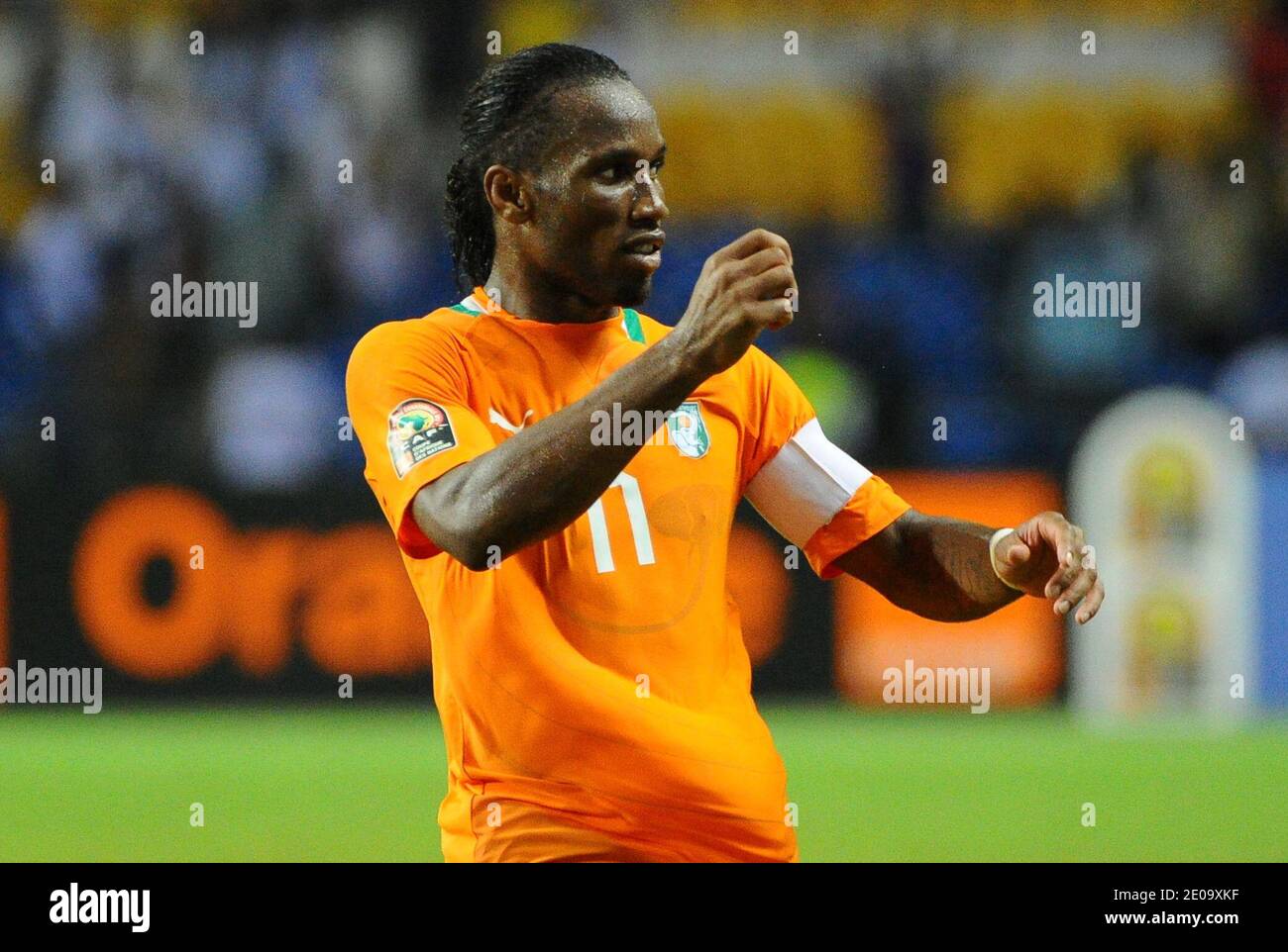 Ivory Coast's captain Didier Drogba celebrates at the end of the 2012 ...