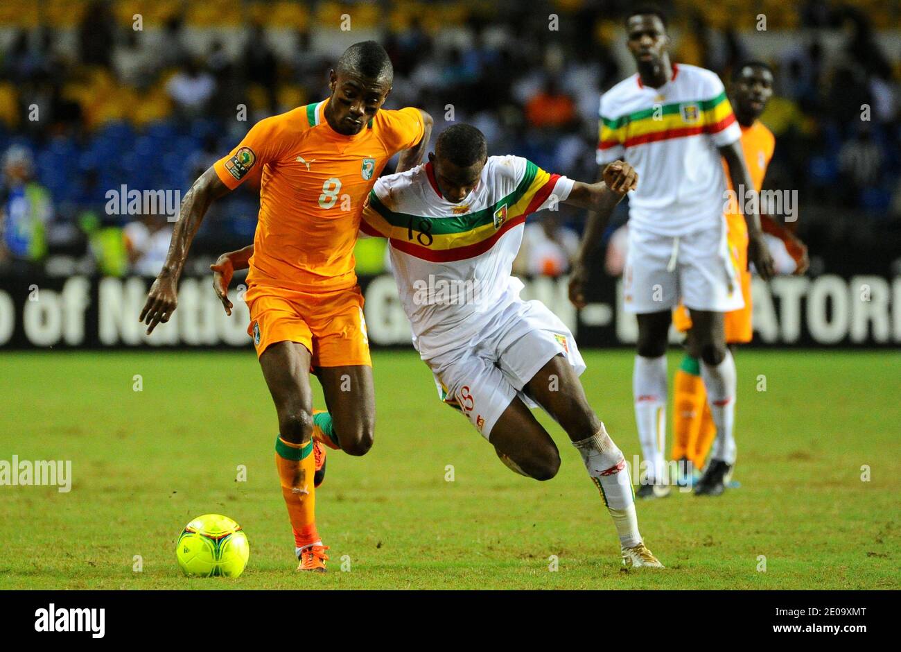 Mali's Samba Sow and Ivory Coast's Salomon Kalou during the 2012 ...