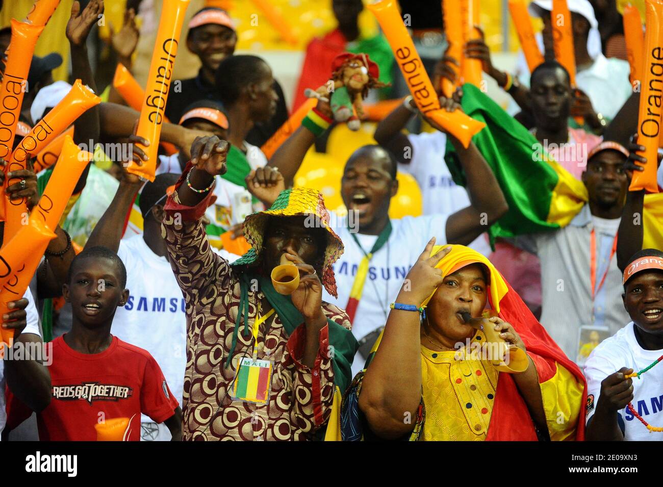 Mali's fans and supporters during the 2012 African Cup of Nations, Semi ...